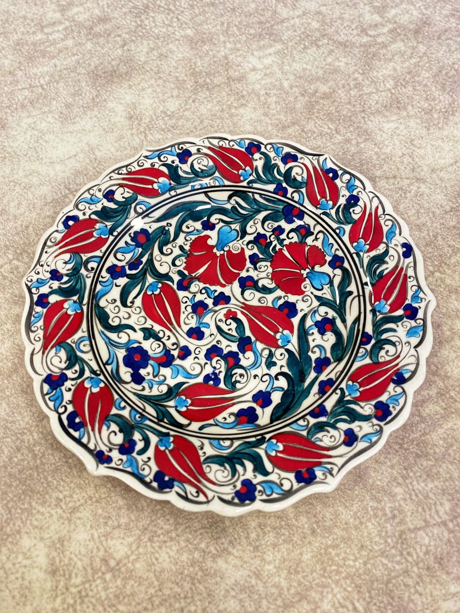 7'' Handmade Turkish Ceramic for Wall Decor | Etsy