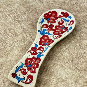 Turkish Ceramic Tile Spoon Rest Handmade Pottery Spoon - Etsy