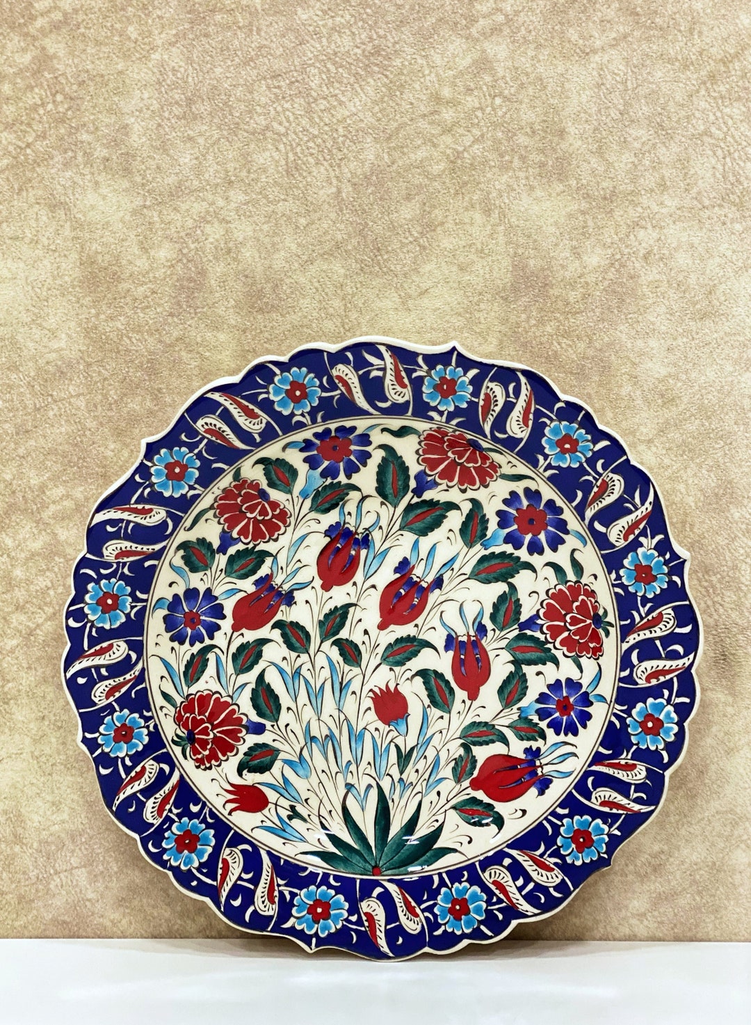 12'' Turkish Wall Plate Colourful Wall Decor - Etsy