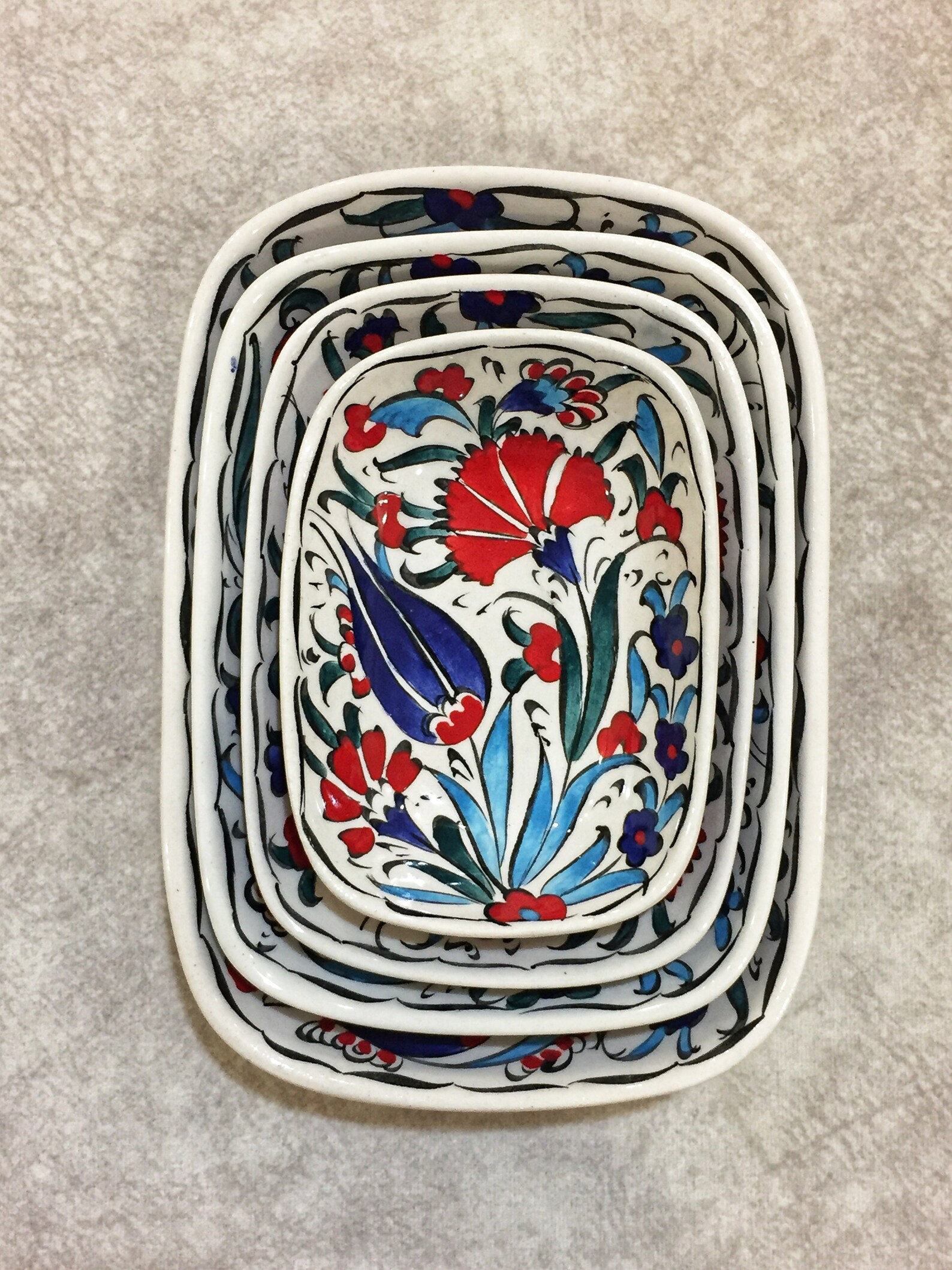 4x Turkish Ceramic Breakfast Plate Set Meze Plate Set - Etsy