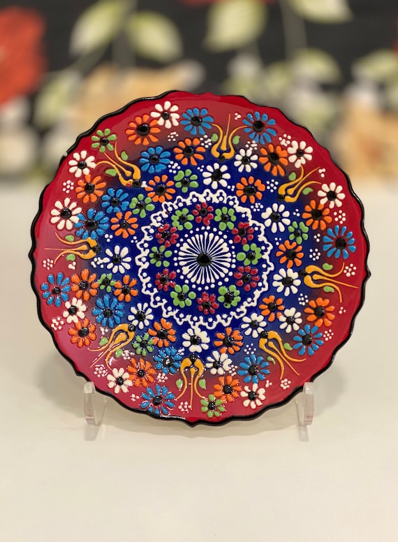 Traditional Turkish Ceramic Plate 7'' Decorative | Etsy