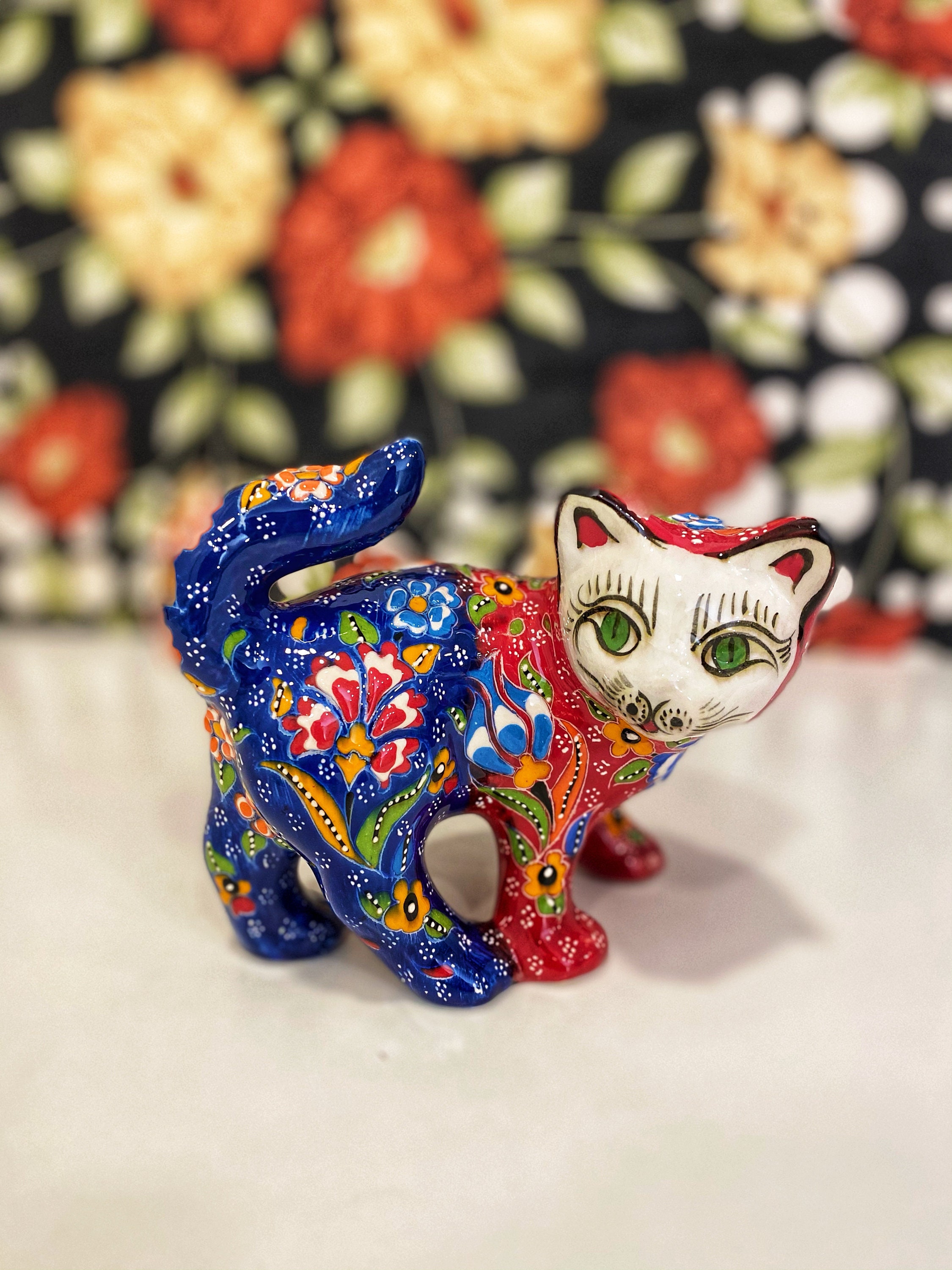 Ceramic Cat SculptureCat OrnamentCat FigurineCat | Etsy