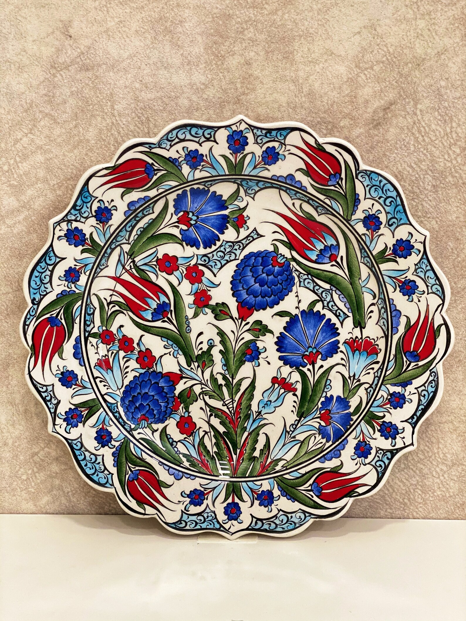 12'' Turkish Ceramic Wall Plate Decorative Ceramic - Etsy