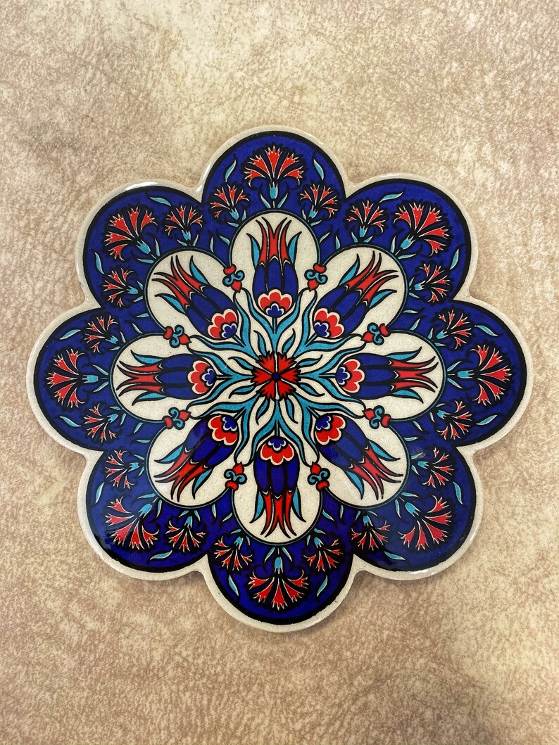Decorative Ceramic Trivet 7 Tile Trivet Ceramic - Etsy