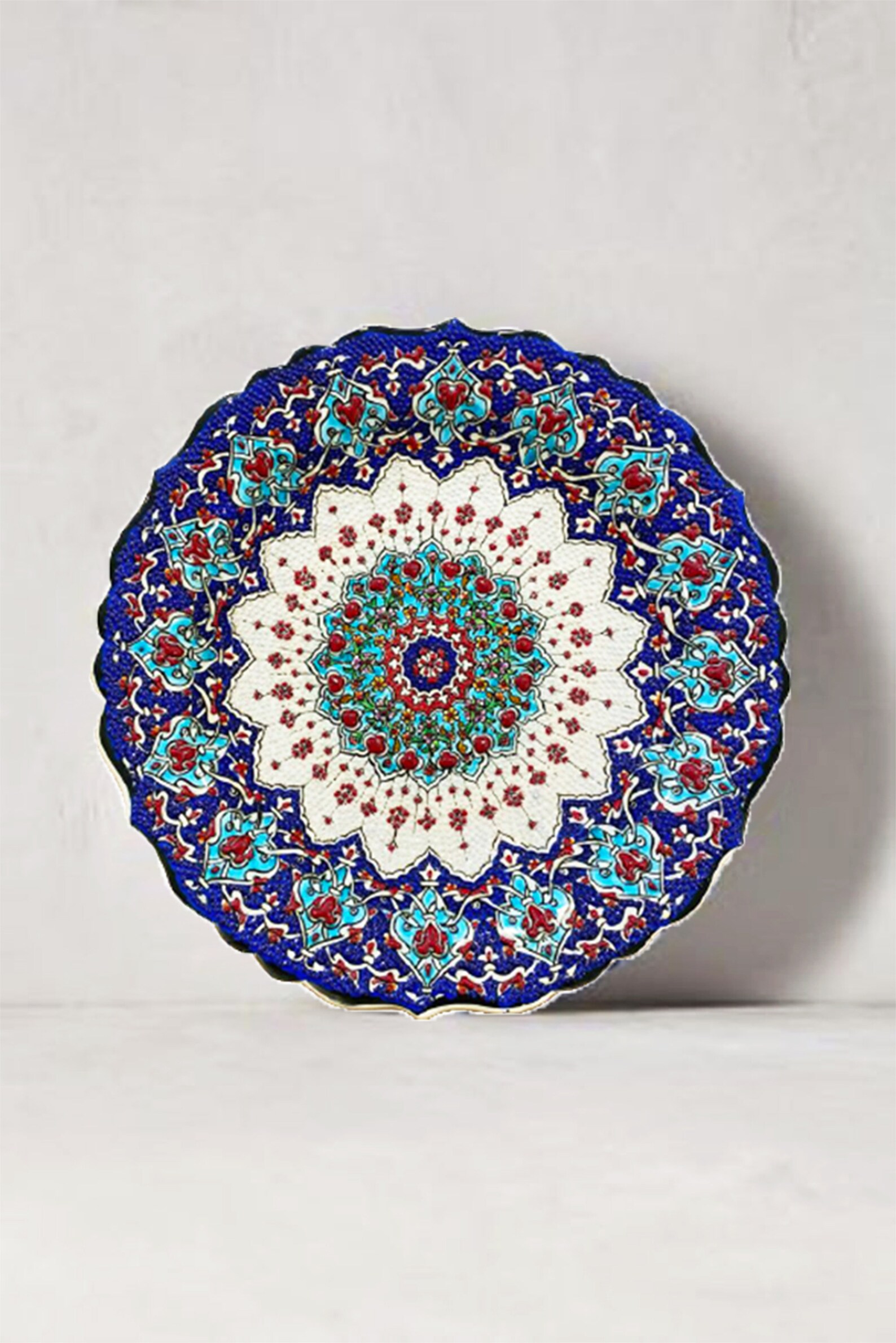 12'' Turkish Wall Plate Colourful Wall Decor | Etsy