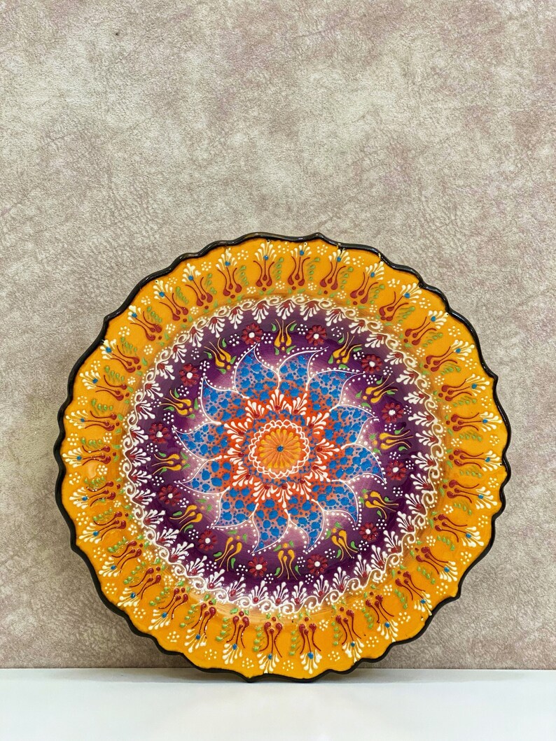 12'' Handmade Turkish Decorative Ceramic Plate for - Etsy