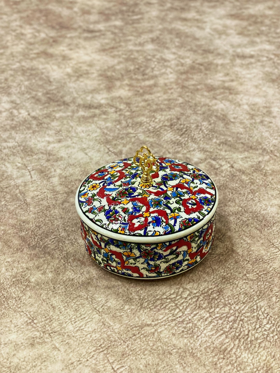 Turkish Sugar Bowl With Lid, Turkish Ceramic Bowl, Sugar Jar, Handmade ...