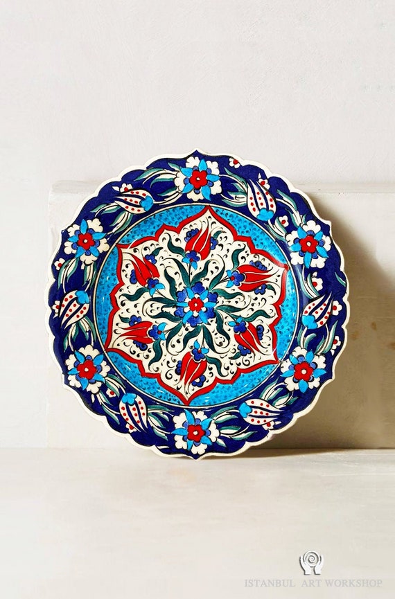 7'' Turkish Ceramic Wall Plate For Hanging Decorative | Etsy