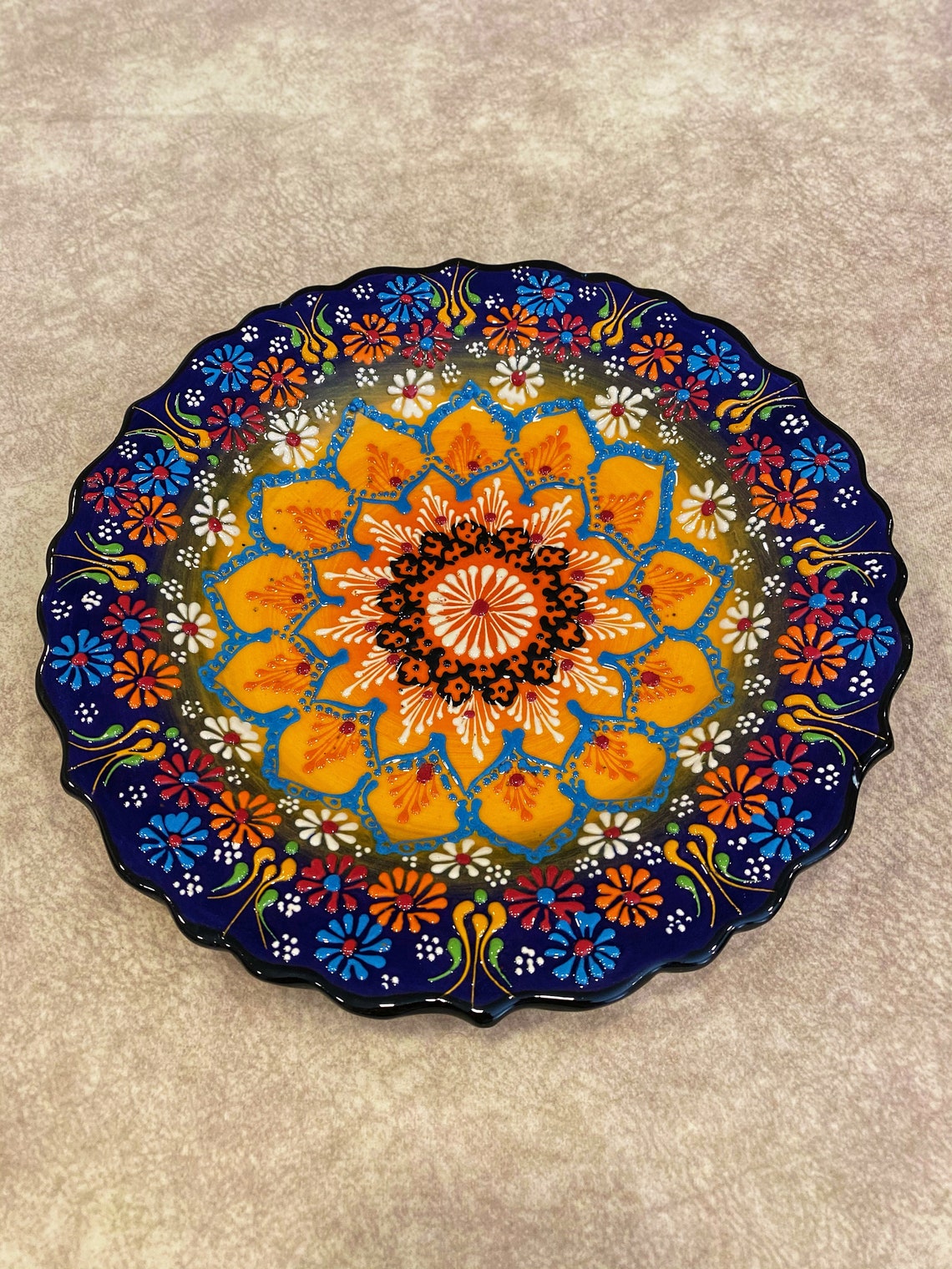 10'' Turkish Wall Plate Colorful Wall Decor | Etsy