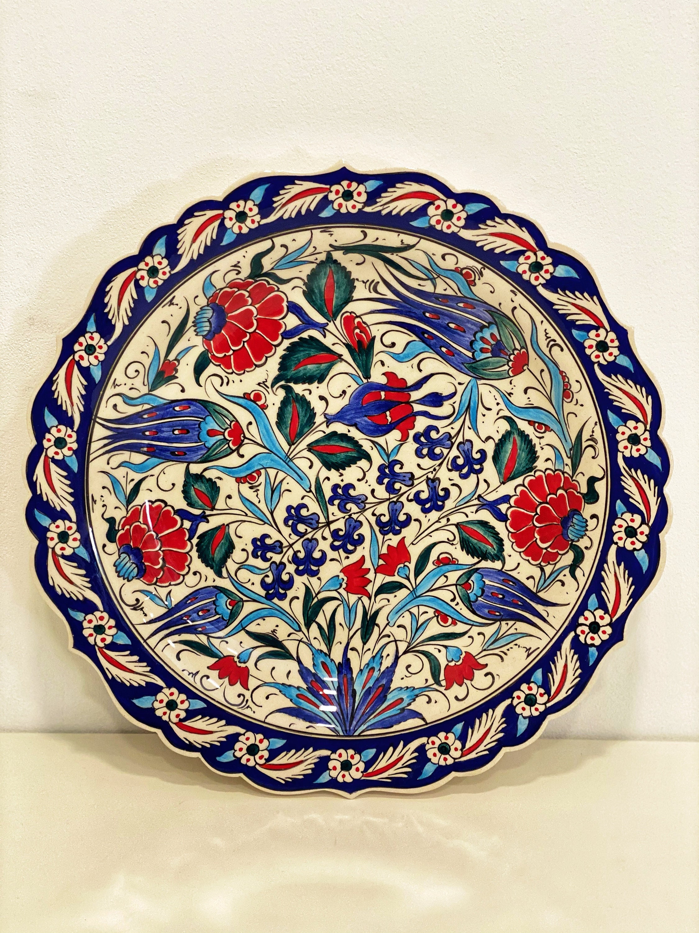 12'' Handmade Turkish Ceramic PlateCeramic Wall | Etsy