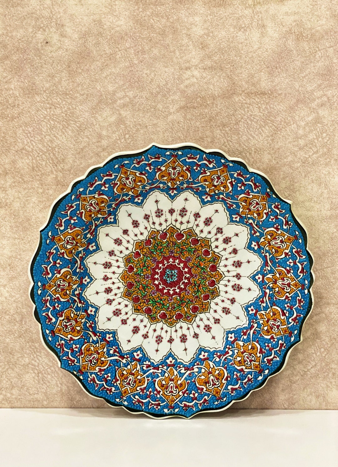 12'' Turkish Wall Plate Colourful Wall Decor - Etsy