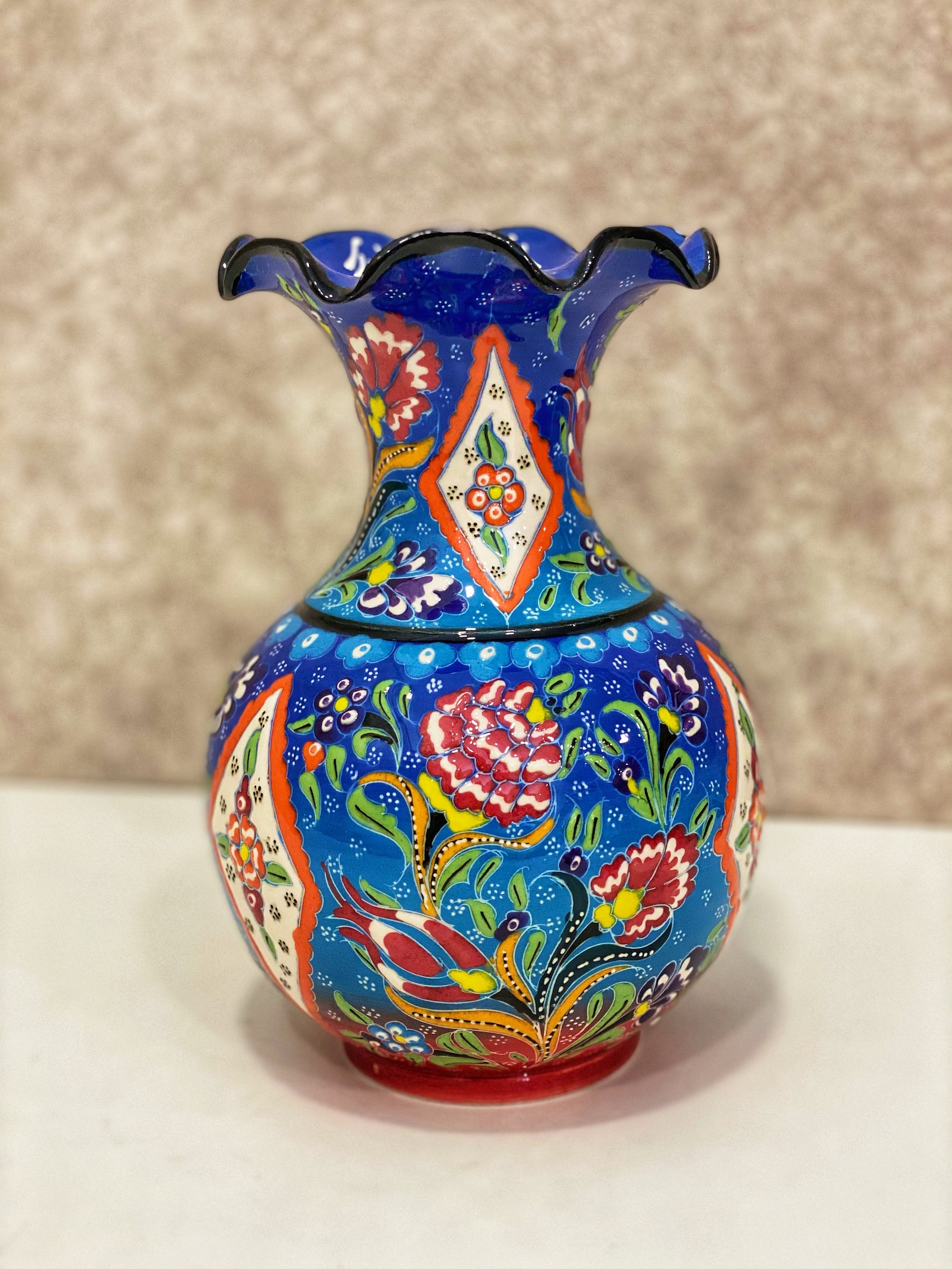 8'' Decorative Turkish Ceramic Vase Handmade Ceramic - Etsy