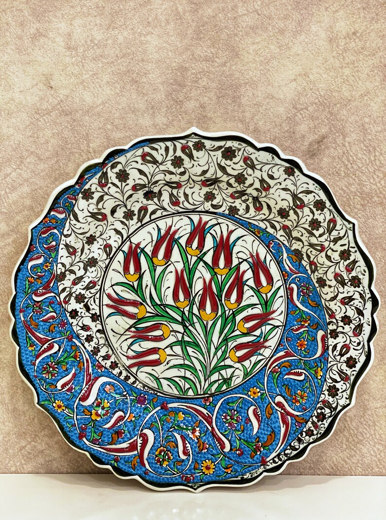 12'' Turkish Wall Plate Colorful Wall Decor - Etsy