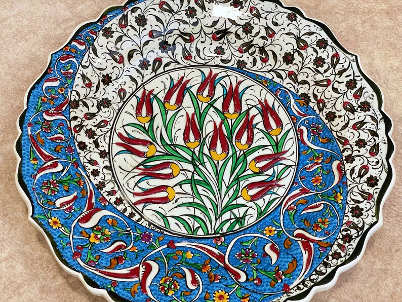 12'' Turkish Wall Plate Colorful Wall Decor - Etsy