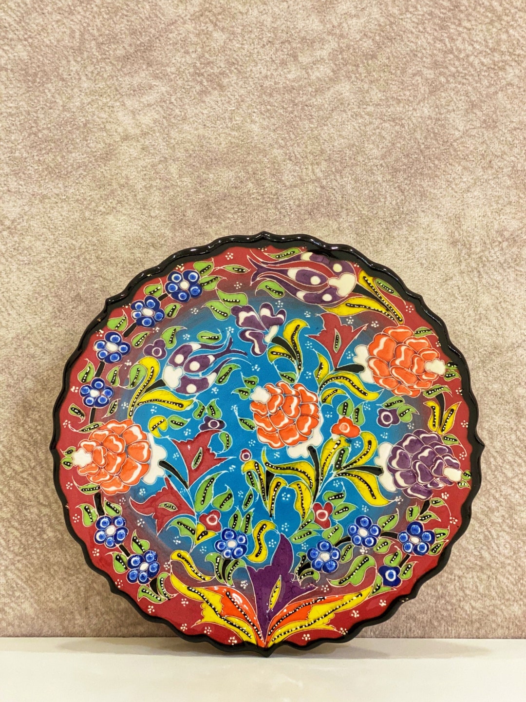 Handmade Ceramic Wall Plate 7''pottery Hanging Plate - Etsy
