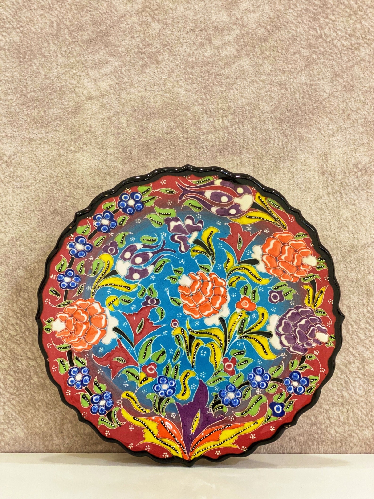Handmade Ceramic Wall Plate 7''pottery Hanging Plate - Etsy