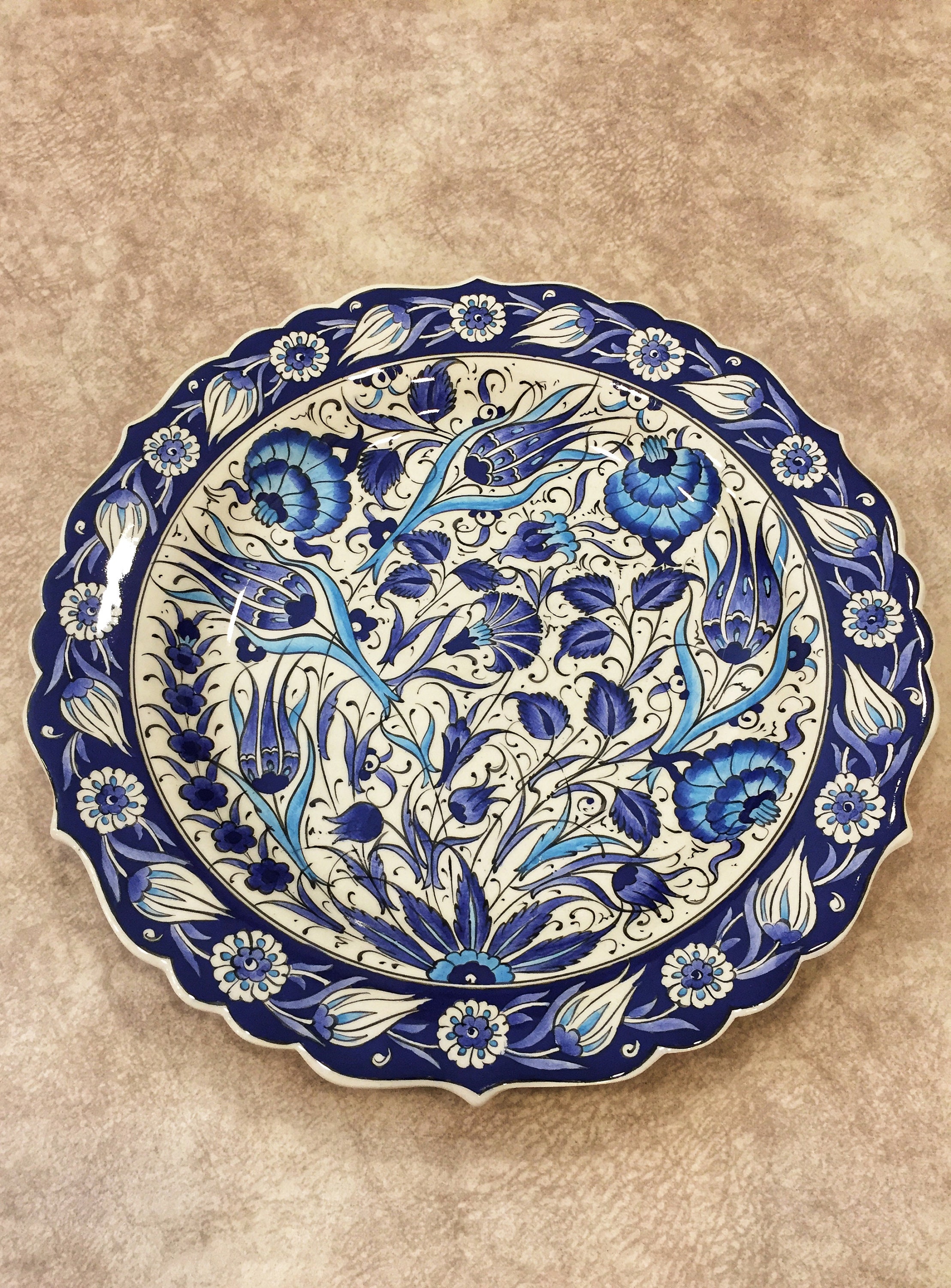 Traditional Turkish Tile Plate 12''Decorative Ceramic | Etsy