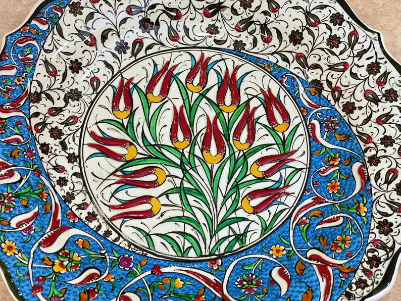 12'' Turkish Wall Plate Colorful Wall Decor - Etsy