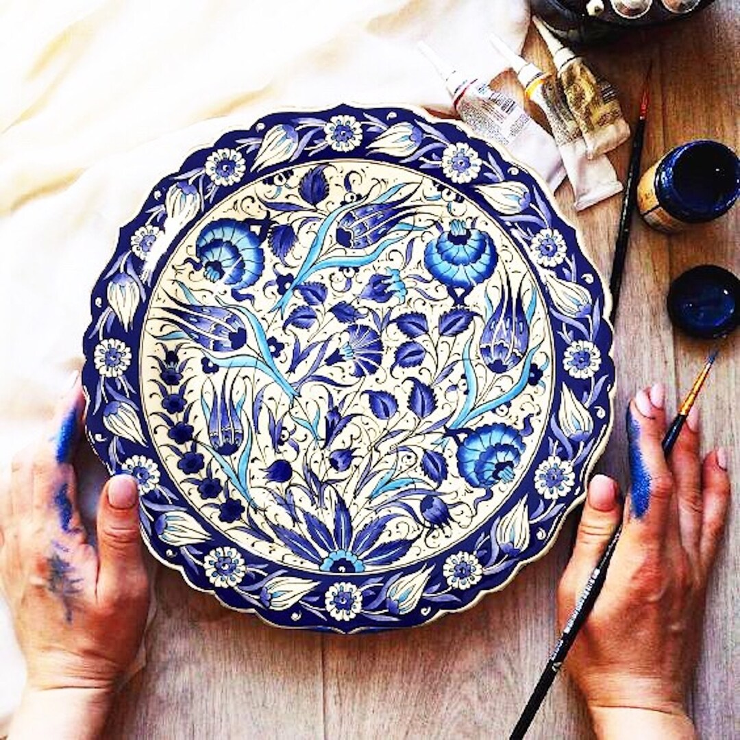 Traditional Turkish Tile Plate 12'',decorative Ceramic Plate,wall Decor ...
