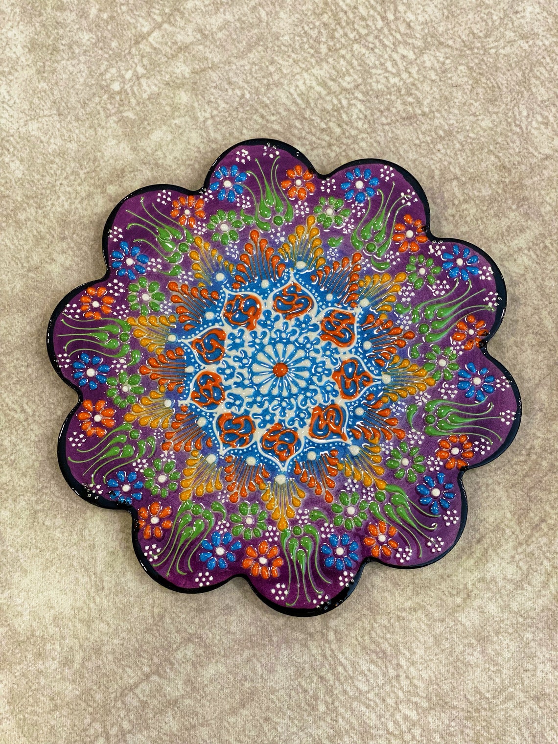 Decorative Tile Kitchen Trivet 7 Tile Trivet Ceramic | Etsy