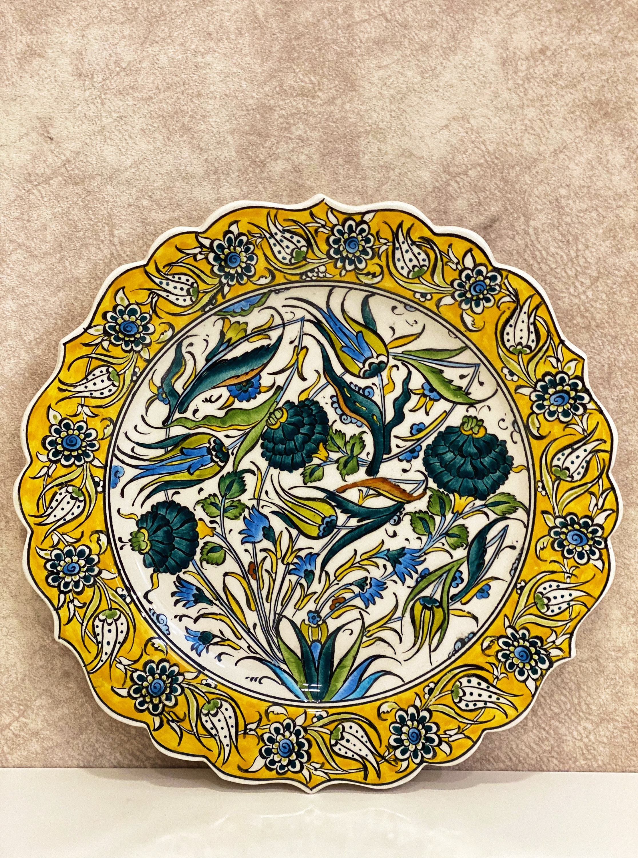 12'' Turkish Wall Plate Colourful Wall Decor | Etsy