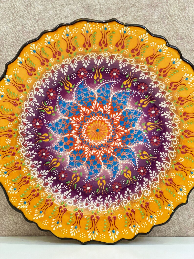 12'' Handmade Turkish Decorative Ceramic Plate for - Etsy