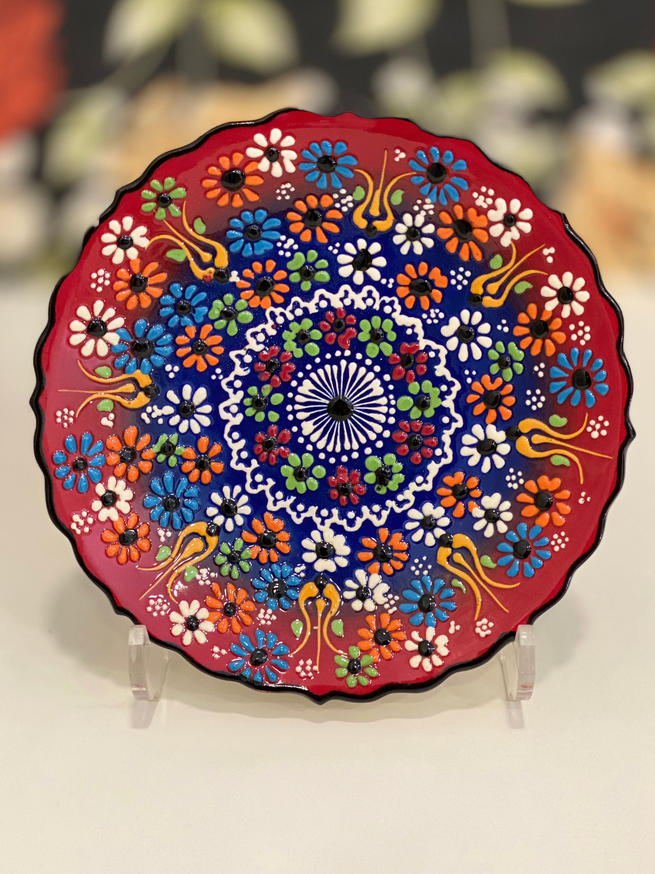 Traditional Turkish Ceramic Plate 7'' Decorative | Etsy