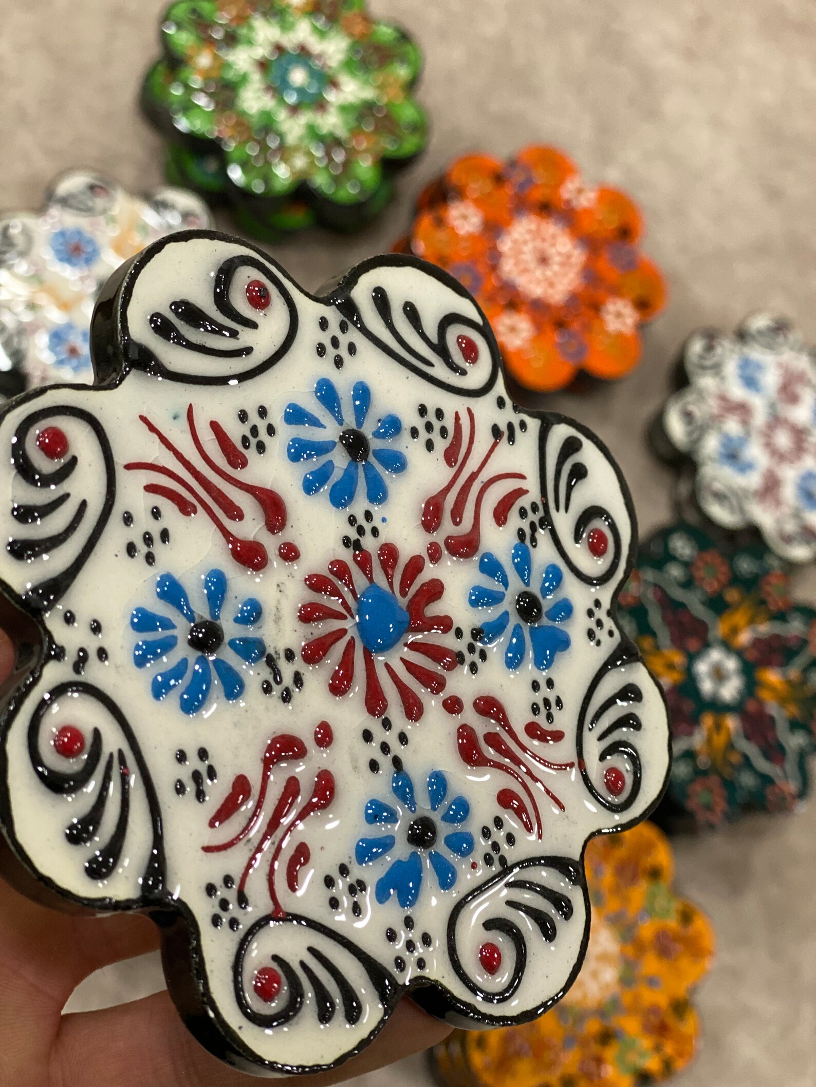 4x Decorative Ceramic Coaster Turkish Tile Coaster Cup - Etsy