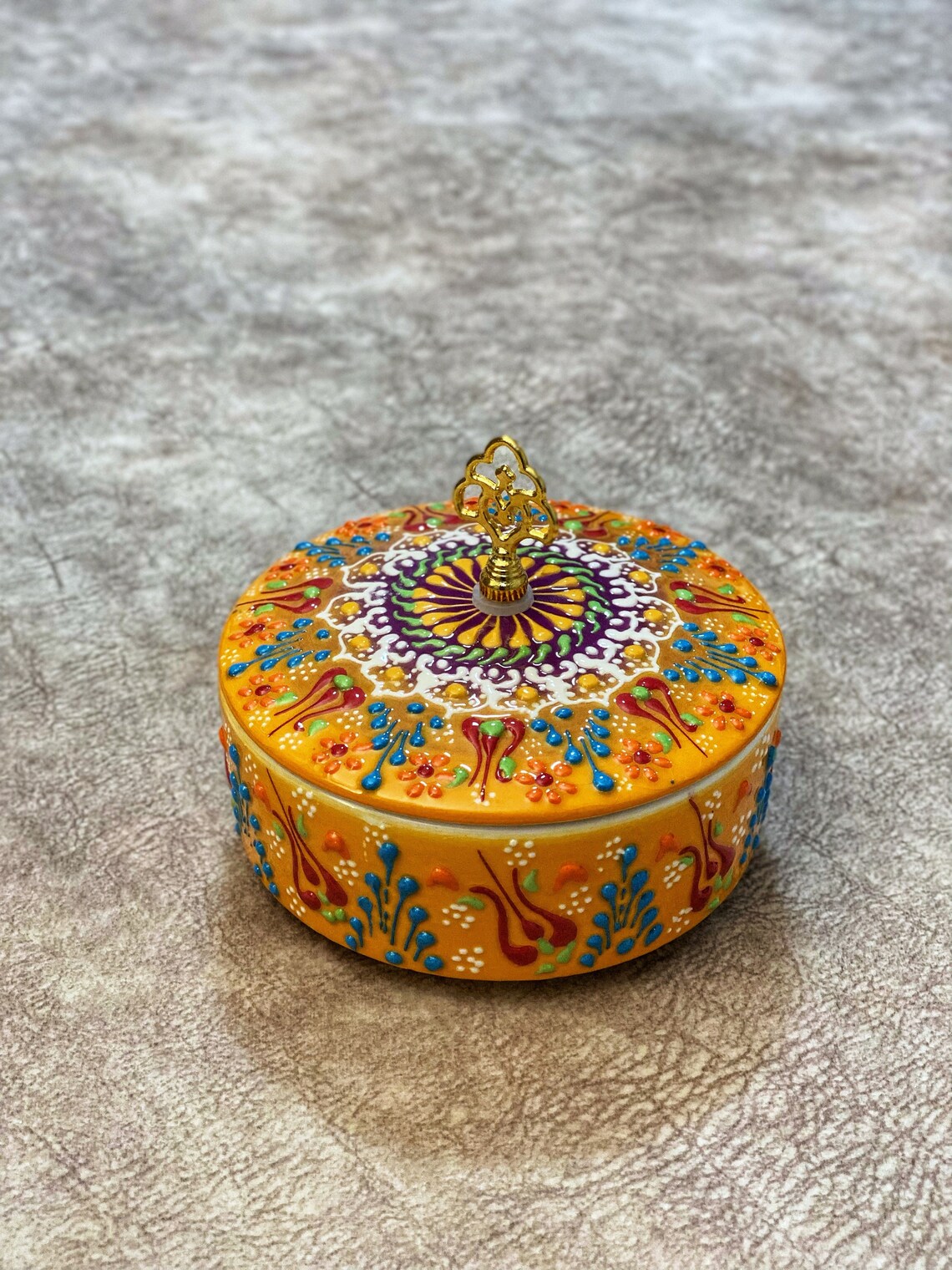 Turkish Ceramic Jewelry Box With Lidded Decorative Ceramic - Etsy