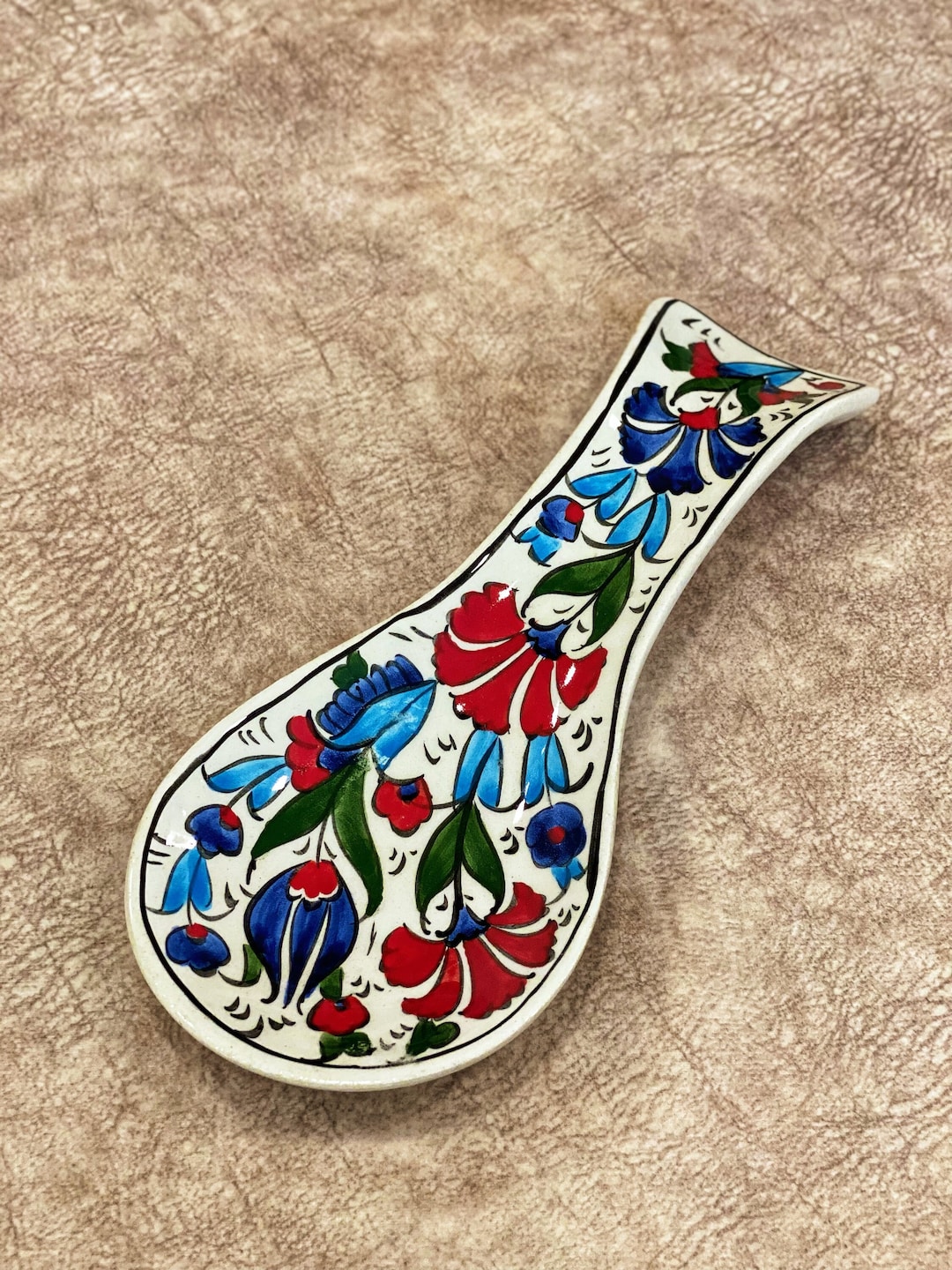 Turkish Ceramic Tile Spoon Rest Handmade Pottery Spoon - Etsy