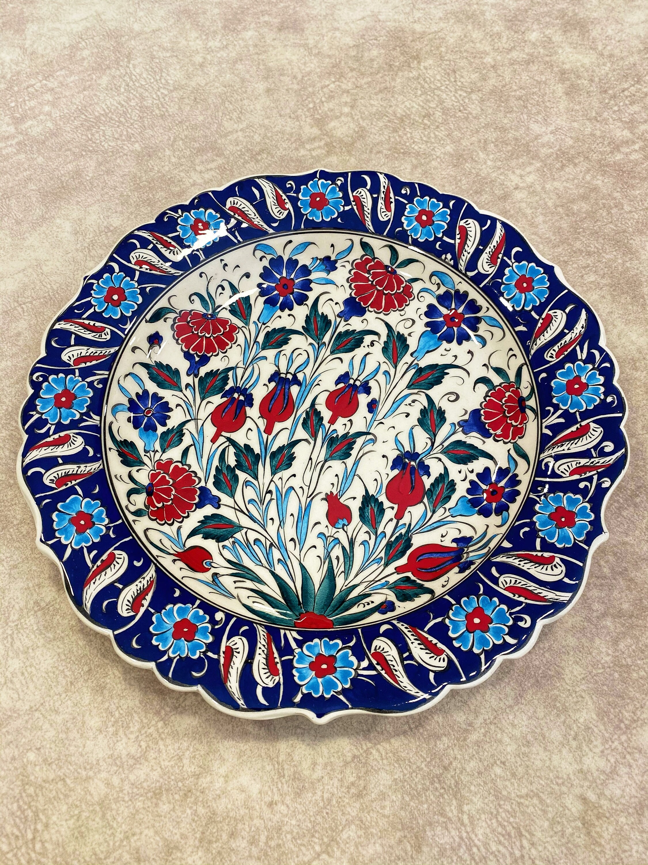 12'' Turkish Wall Plate Colourful Wall Decor | Etsy