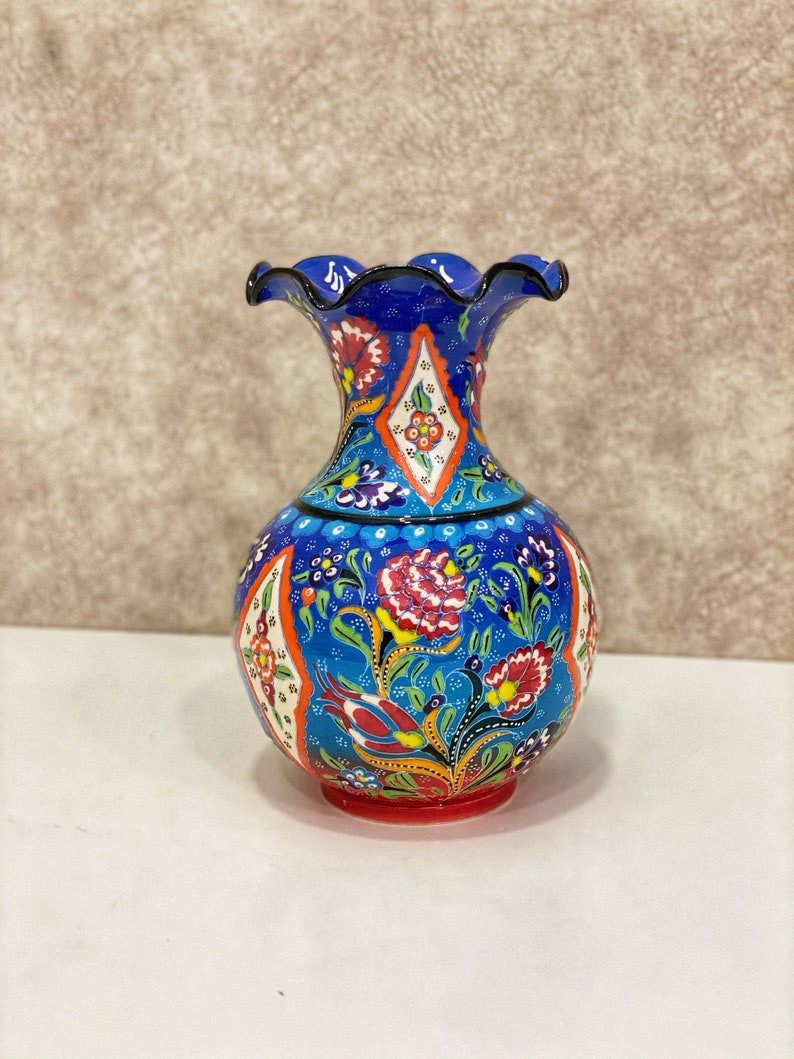 8'' Decorative Turkish Ceramic Vase Handmade Ceramic - Etsy
