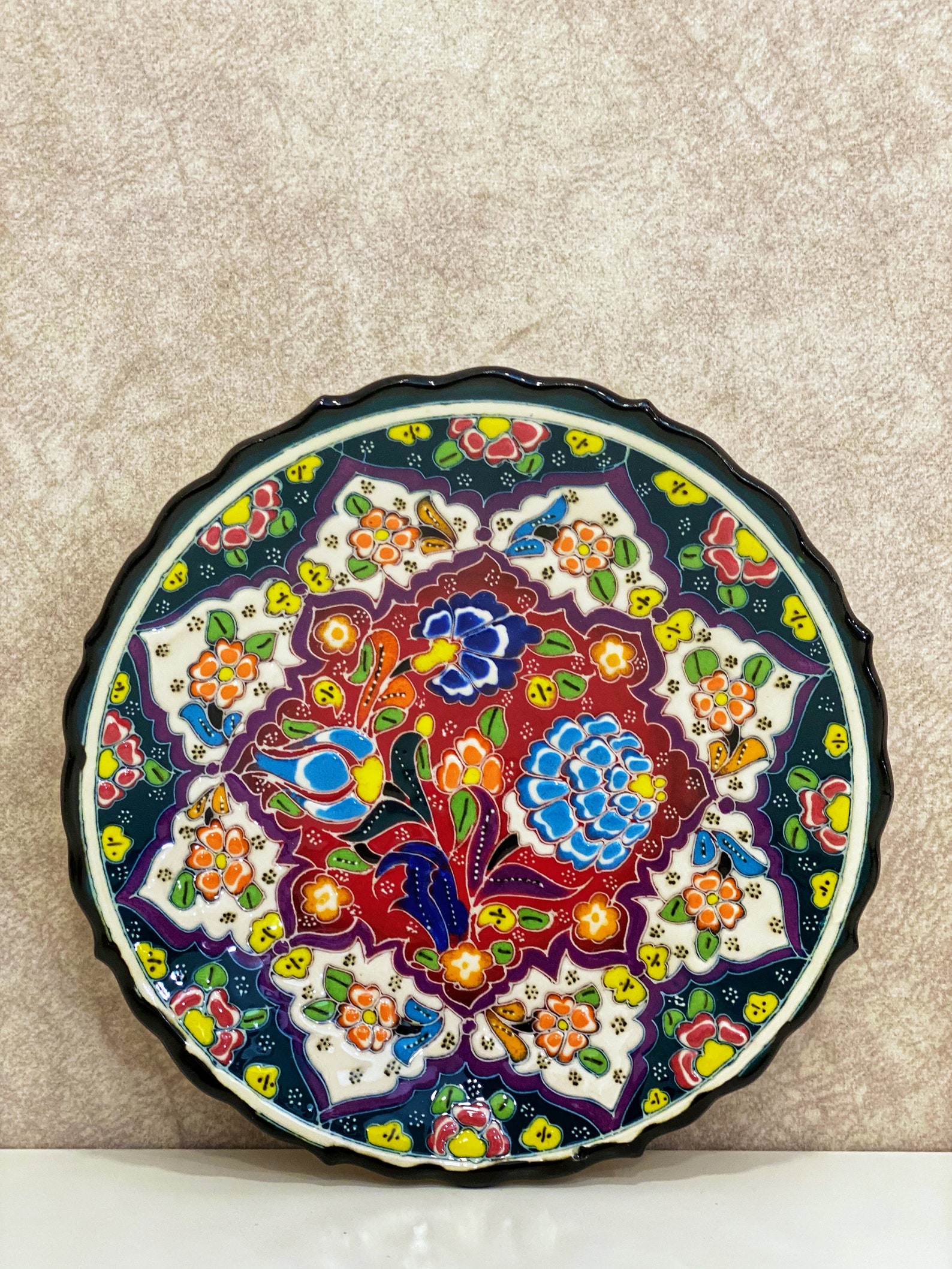 Decorative Ceramic Wall Plate 7'' Dessert Plate | Etsy