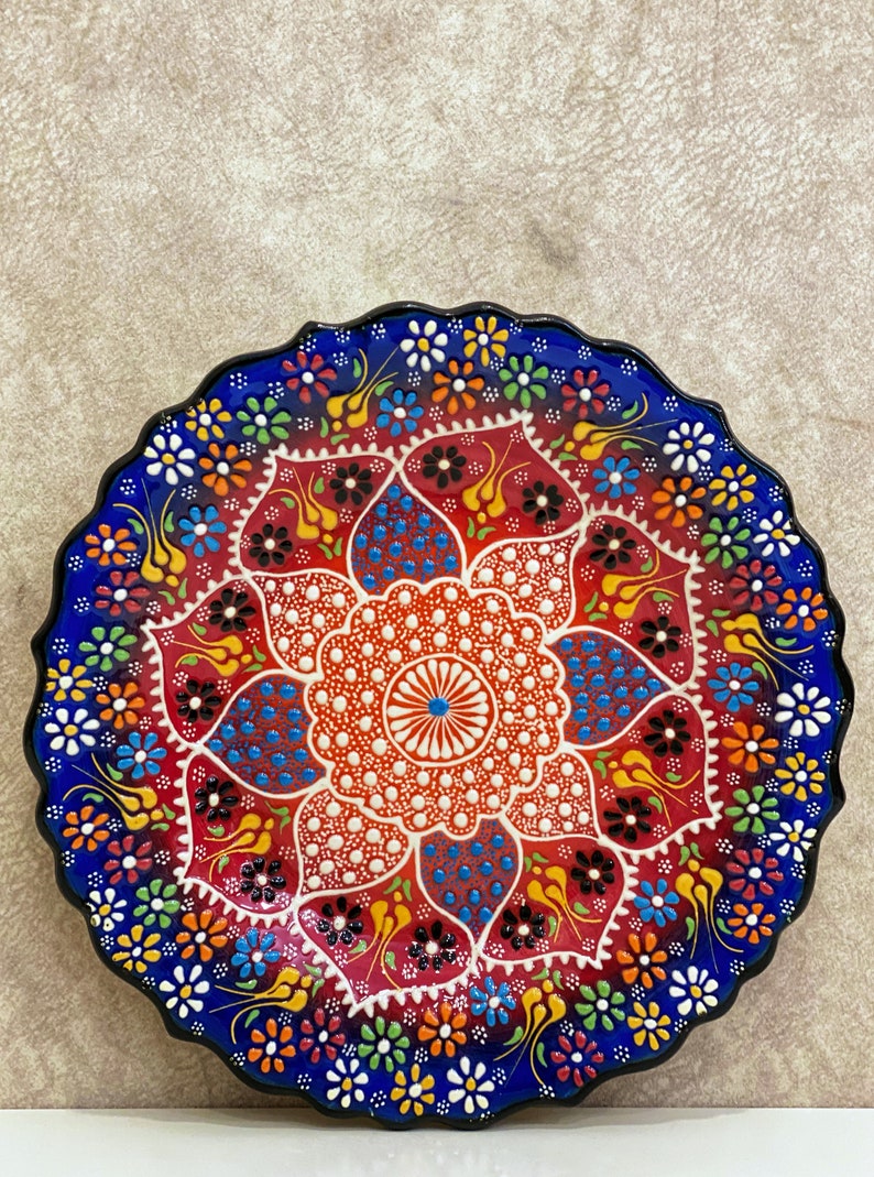 10'' Turkish Wall Plate Colorful Wall Decor - Etsy