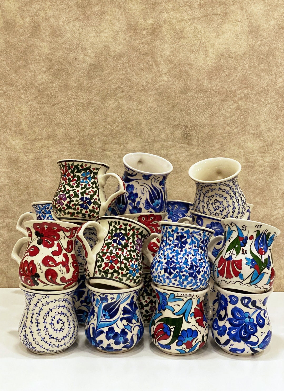 Turkish Ceramic Coffee Mug, Handmade Ceramic Espresso Mug, Ceramic ...