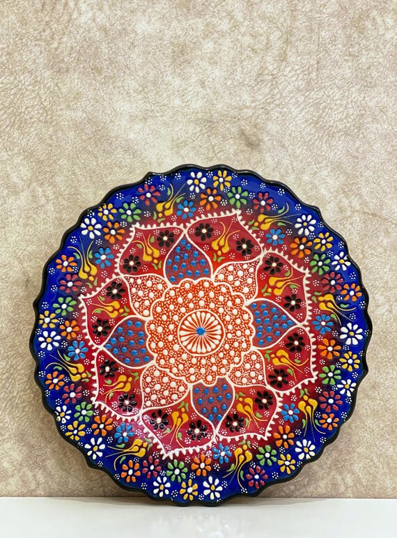 10'' Turkish Wall Plate Colorful Wall Decor - Etsy