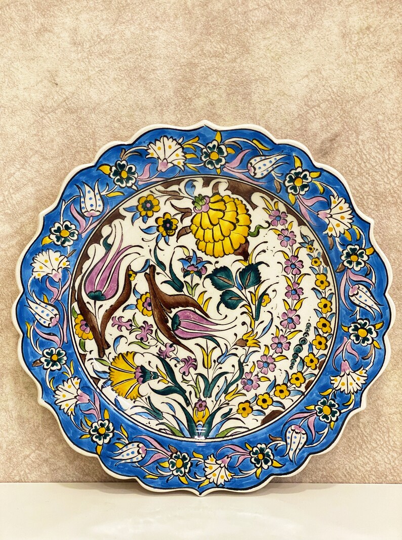12'' Turkish Wall Plate Colourful Wall Decor - Etsy