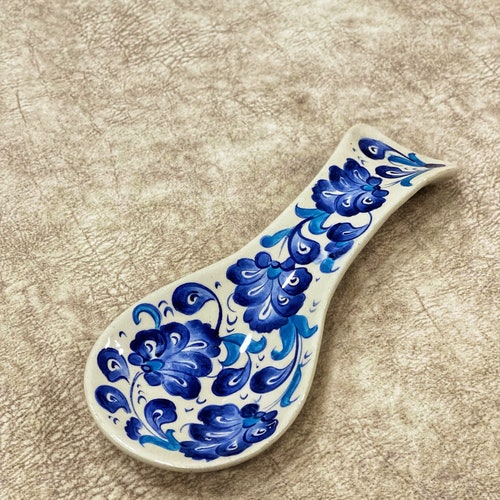 2x Ceramic Spoon Rest Set for Kitchen Unique Handmade Turkish - Etsy