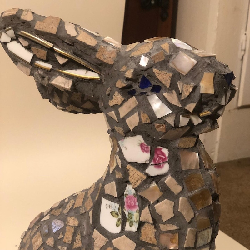 Rabbit Mosaic - Etsy