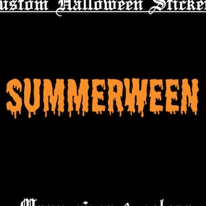 Summerween Vinyl Sticker // Custom Sticker // Name Decal Sticker ...