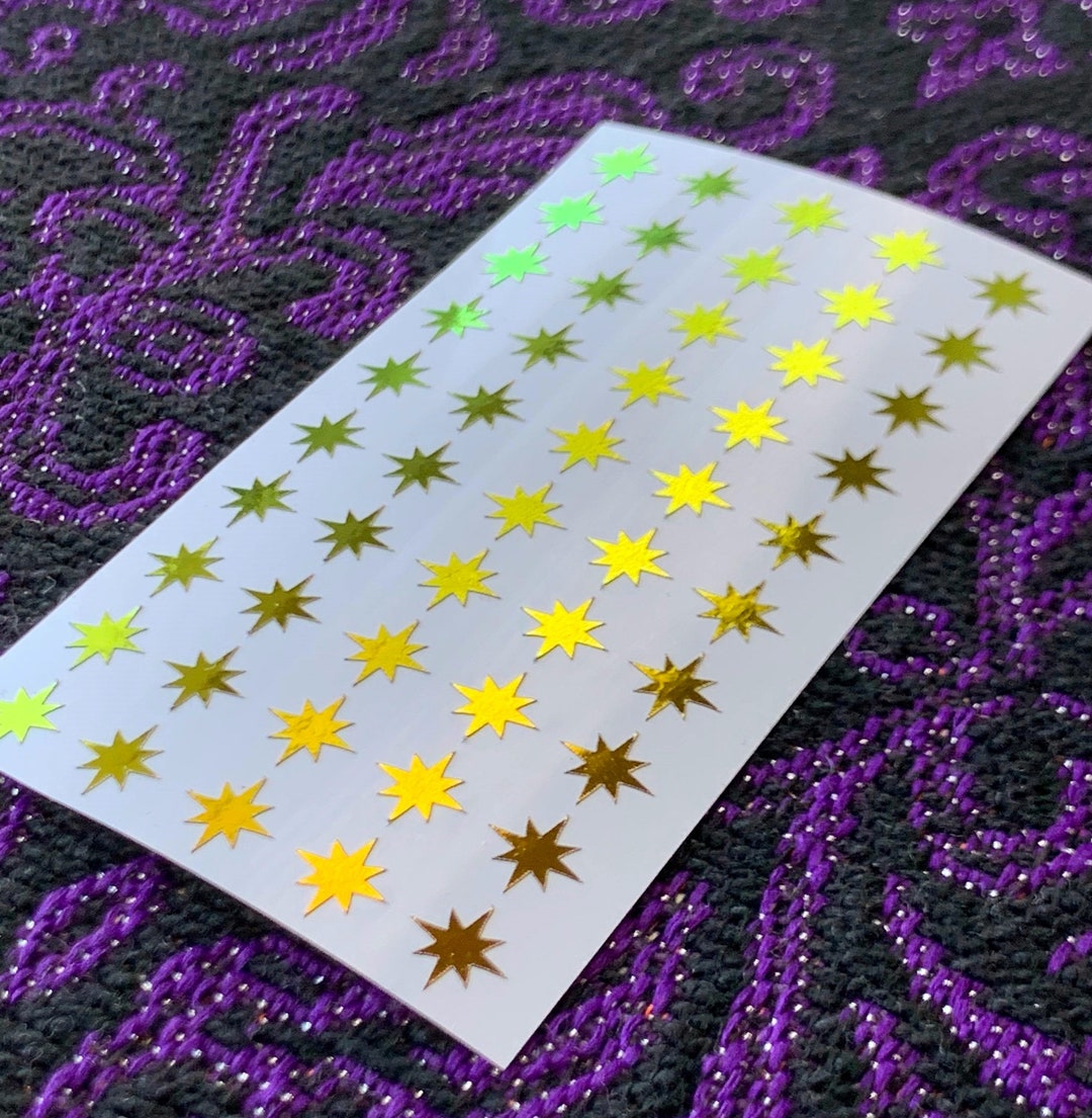 Mini Star Vinyl Planner Stickers Pack // 8mm Iridescent Stickers ...
