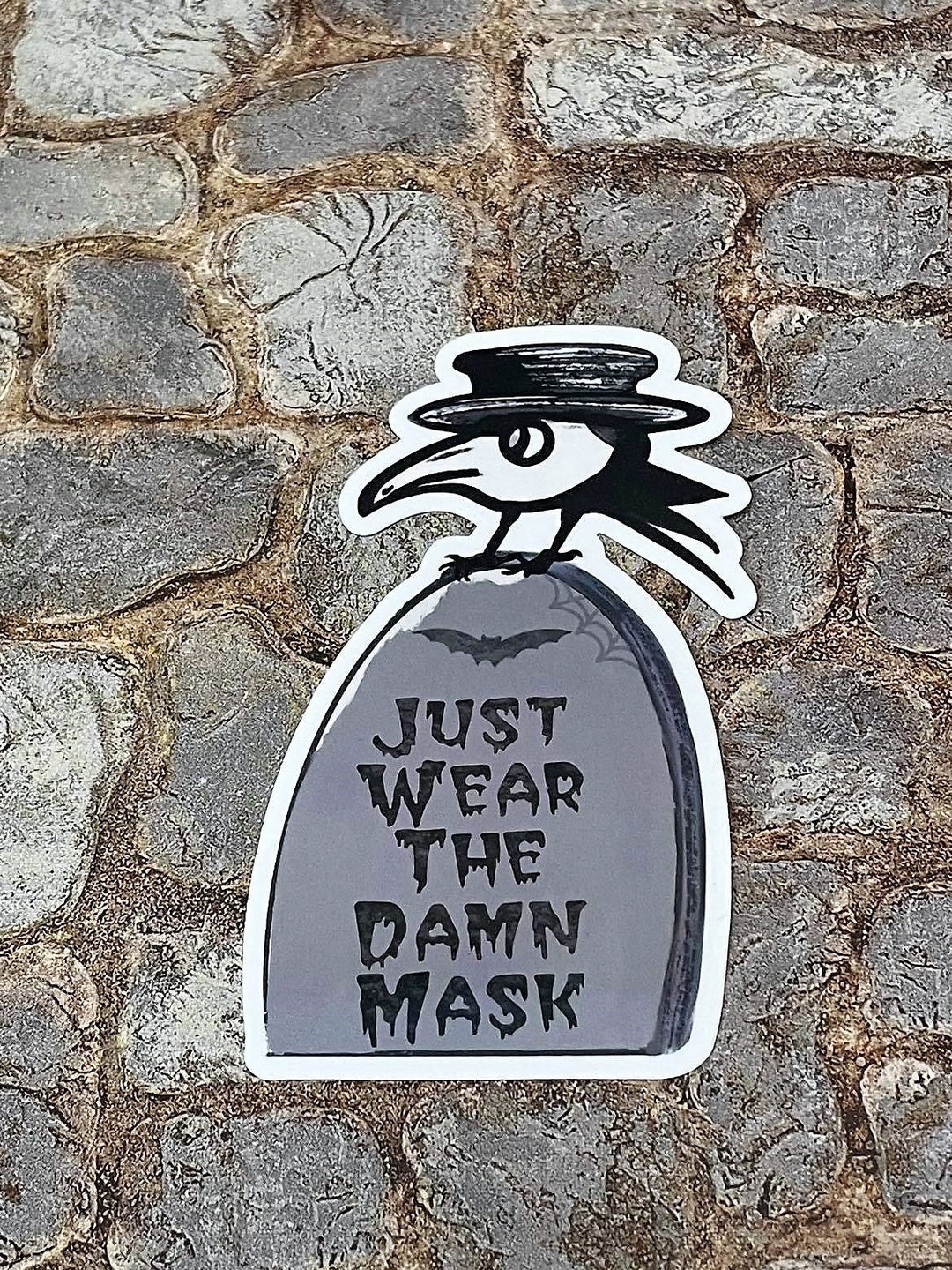 Plague Doctor Sticker // Plague Bird // Wear A Damn Mask Sticker ...