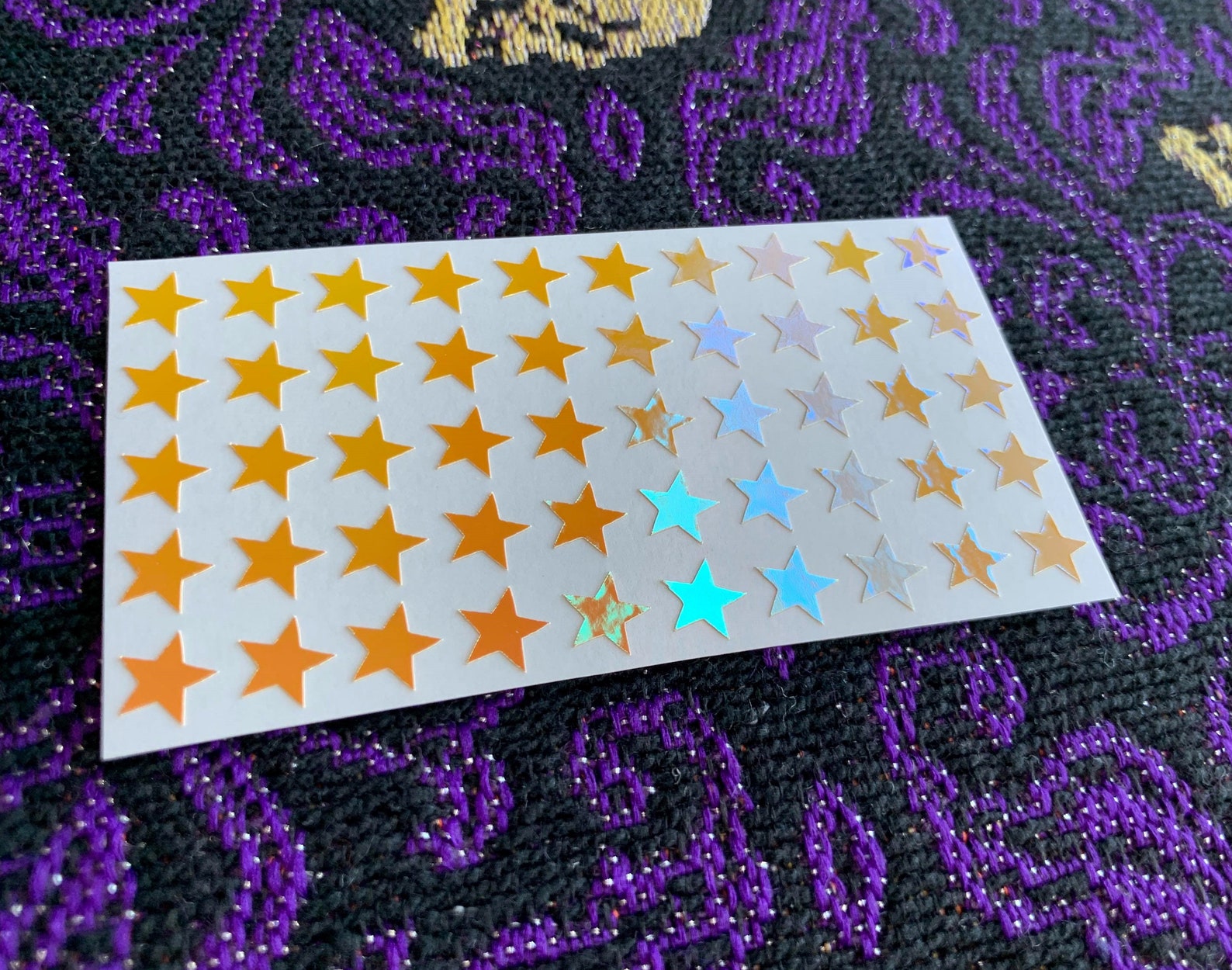 Star Stickers Holographic Vinyl // 5 Point Stars // 8mm - Etsy