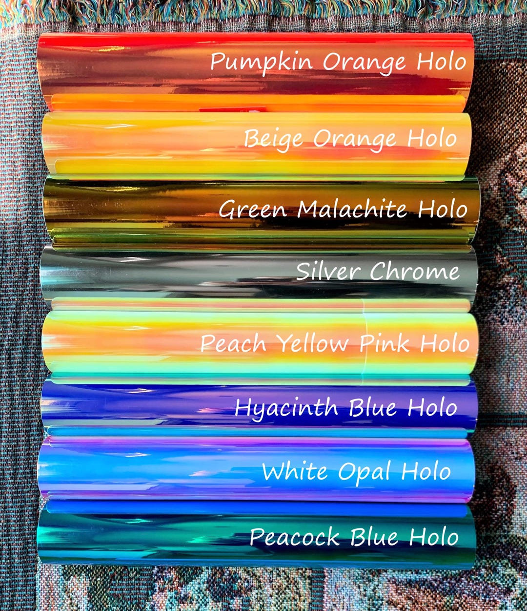 Vinyl Sample Sheet // Vinyl Dots // Holographic Colors Samples - Etsy