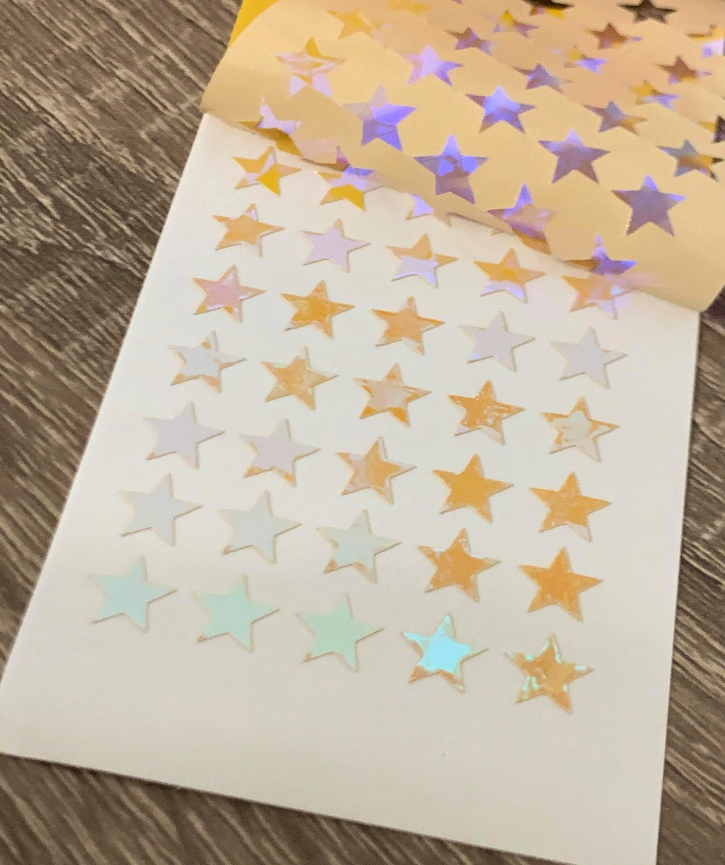 Star Stickers Holographic Vinyl // 5 Point Stars // 8mm | Etsy