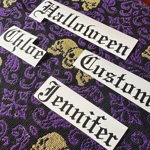 Custom Sticker // Name Vinyl Decal Sticker // Goth Sticker ...