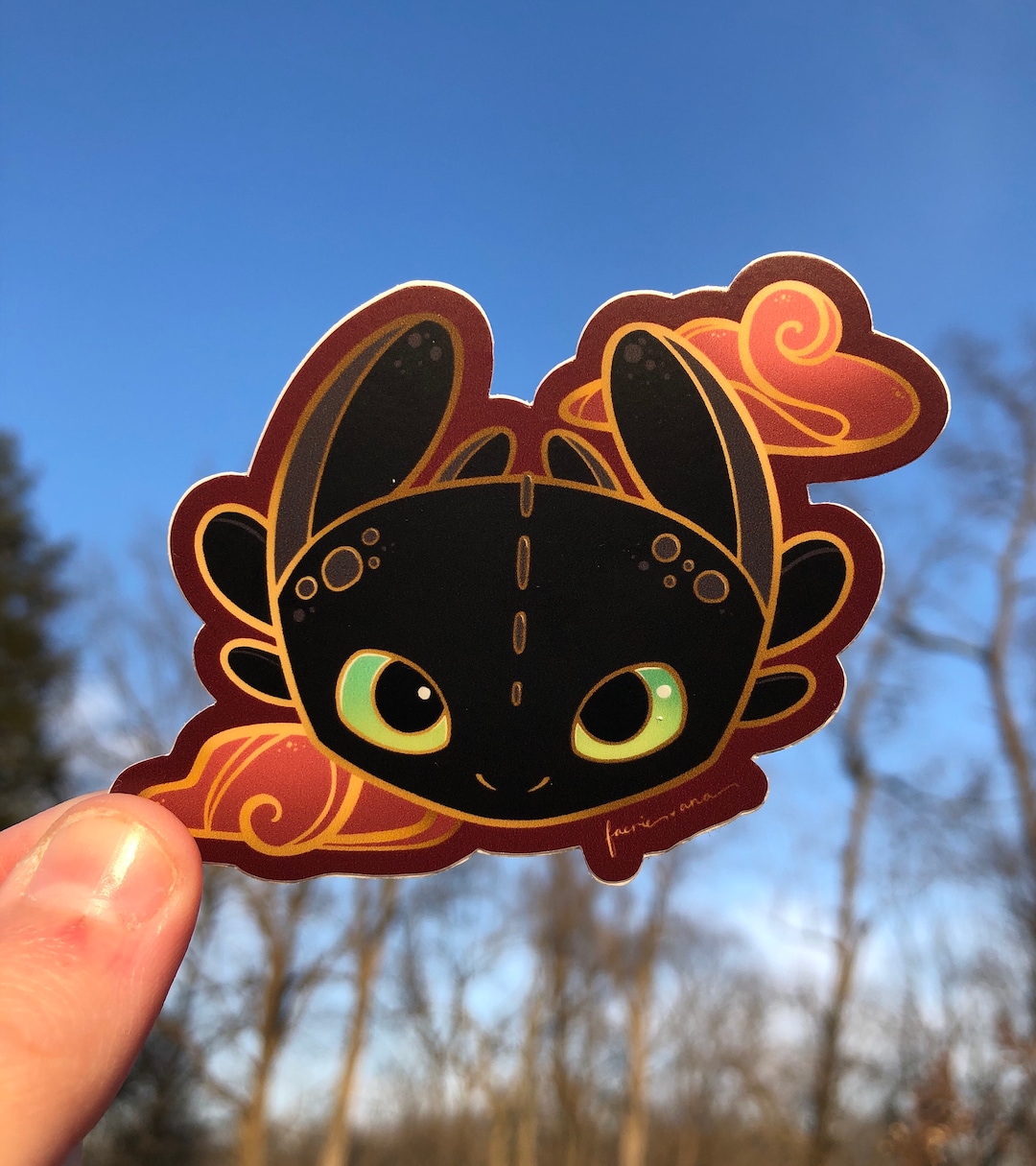 Toothless the Dragon How to Train Your Dragon Vinyl Sticker; the Hidden ...