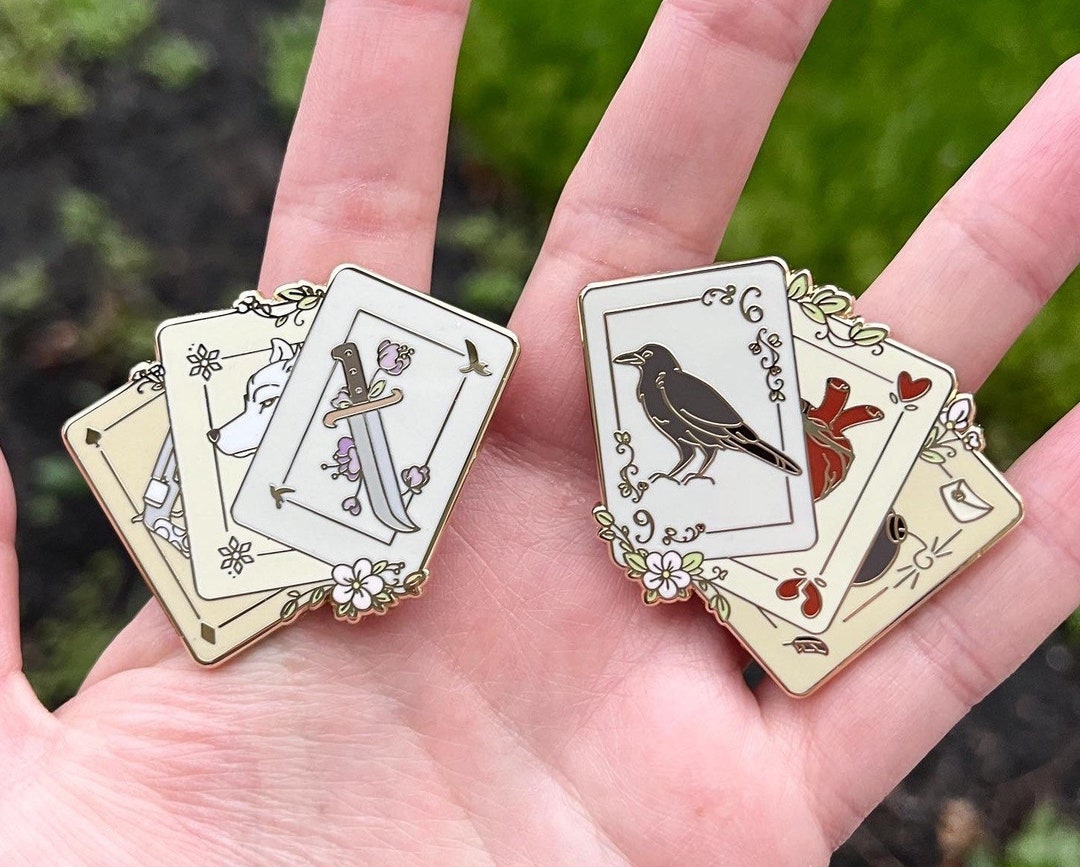 The Crow Club Card Deck Enamel Pins - Etsy