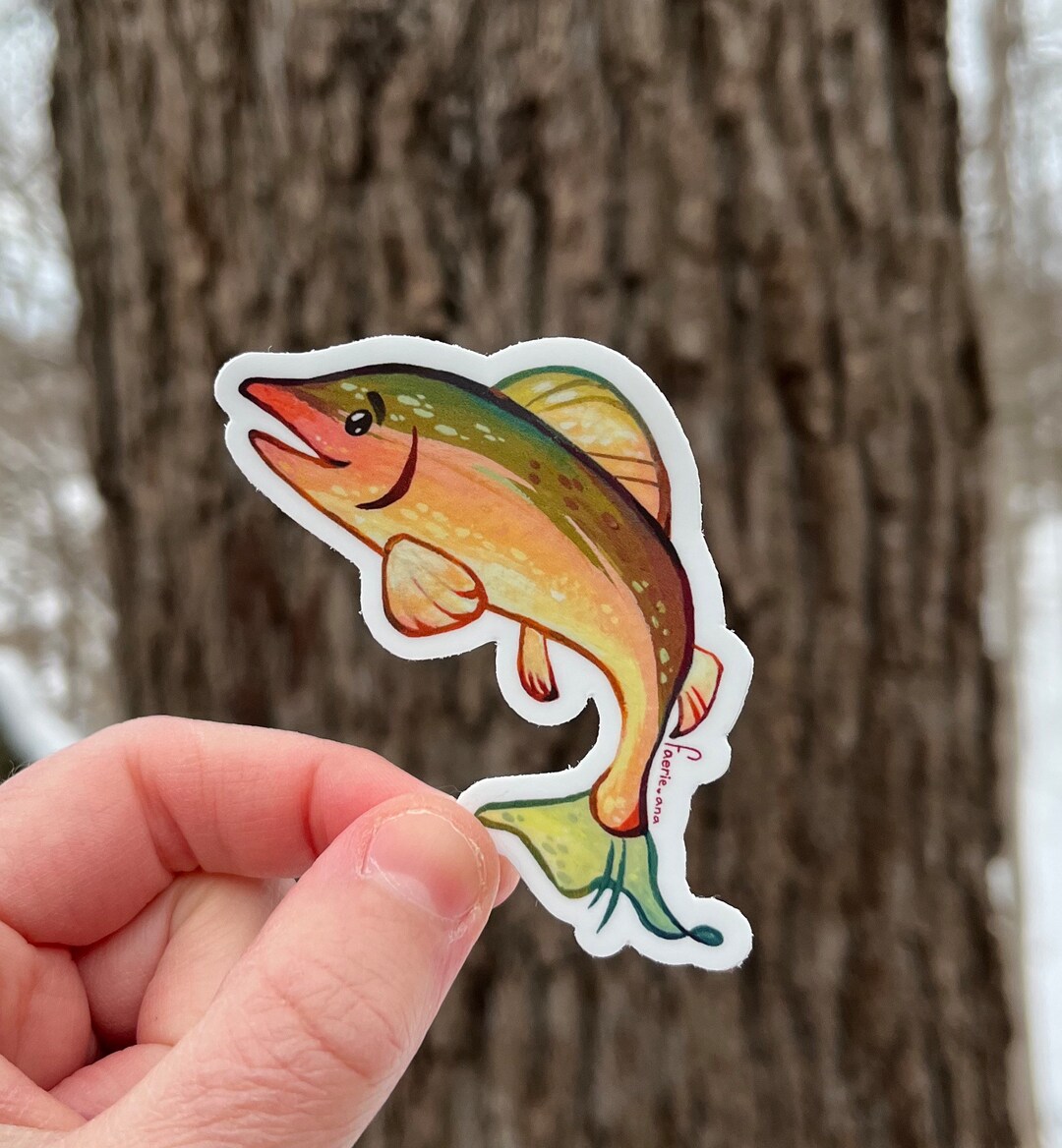 The Happiest Salmon Vinyl Sticker - Etsy