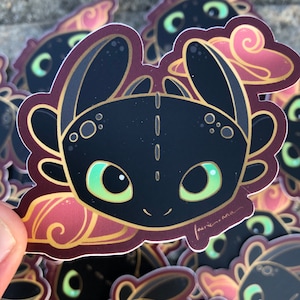 Toothless the Dragon How to Train Your Dragon Vinyl Sticker; the Hidden ...